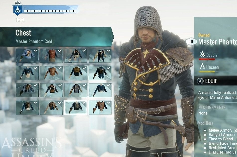 Assassin's Creed: Unity's RPG-like customisation and skill upgrades ...