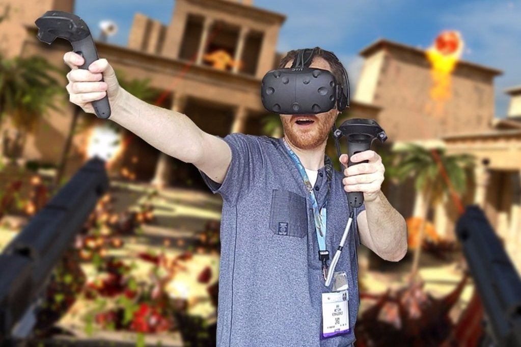 Watch: Ian goes hands on with Serious Sam VR | Eurogamer.net