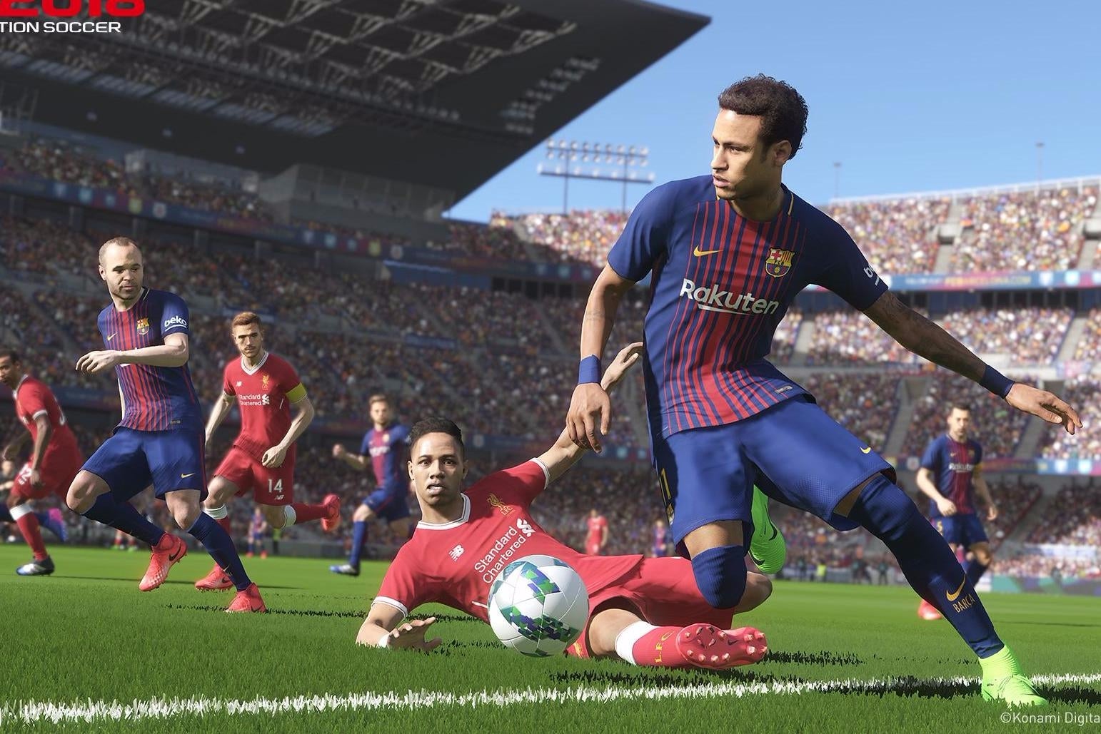 Pro Evolution Soccer 2018: vê 15 minutos de gameplay a 4K | Eurogamer.pt