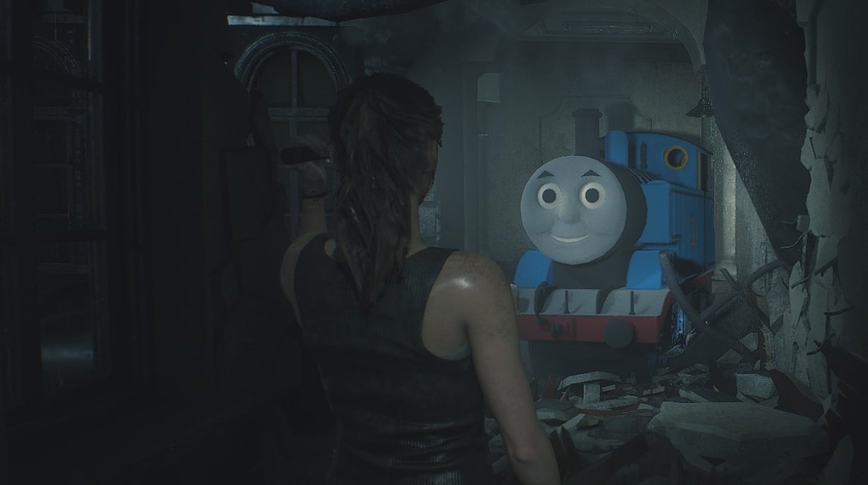 This mod turns Resident Evil 2's Mr. X into Thomas the Tank Engine ...