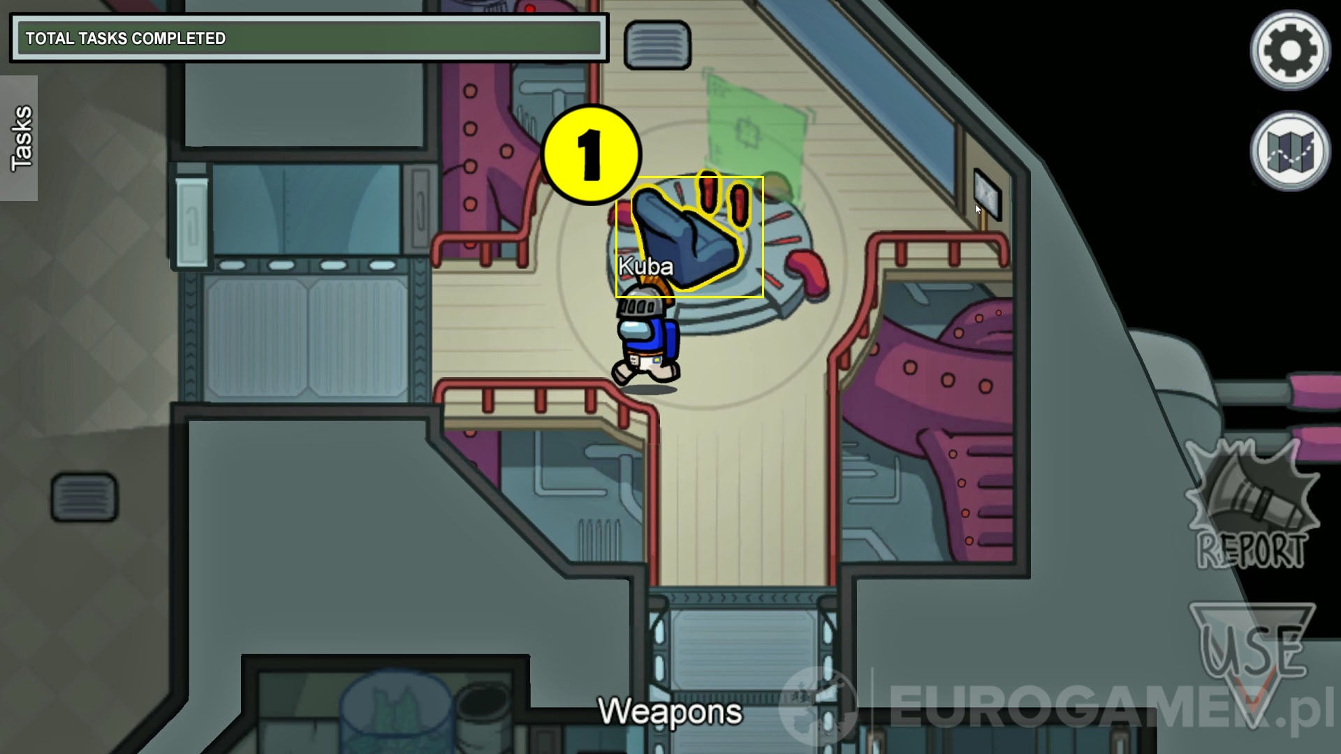 Among Us - zadanie (task): clear asteroids | Eurogamer.pl