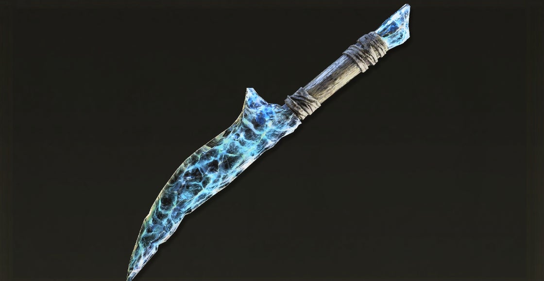 Blutiger Dolch In Der Hand Pyramidenkopf