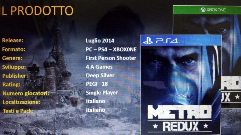 Metro Redux Para Ps4 Metro Remakes Coming To PS4, Xbox One