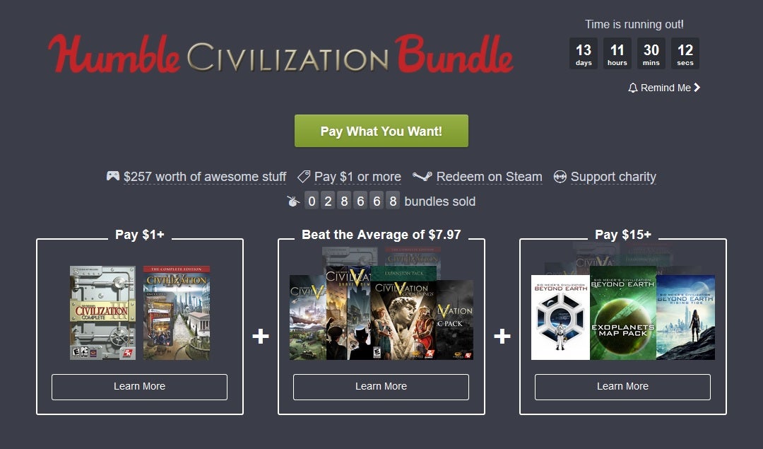 Seria Civilization w nowym zestawie Humble Bundle | Eurogamer.pl