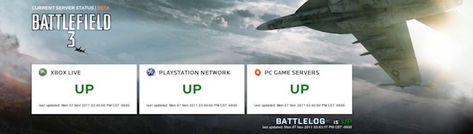 Battlefield 3 server status info page launched | VG247