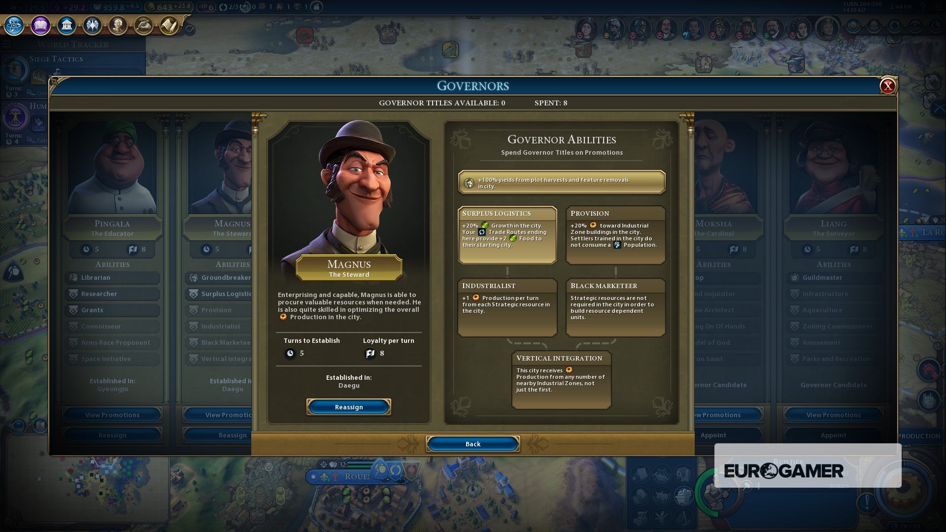 Civilization 6 Loyalty and Governors explained - how to increase ...