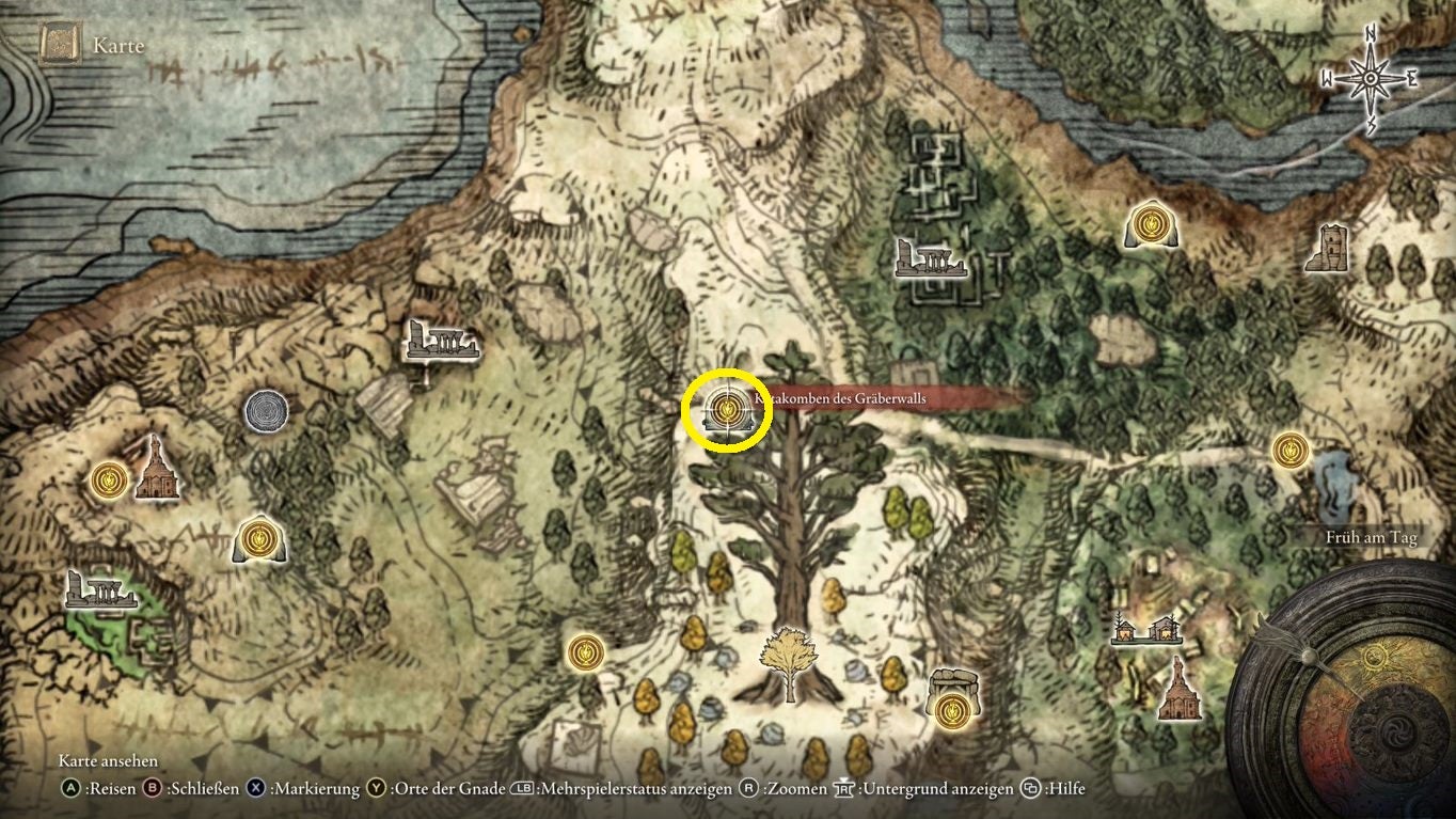 Elden Ring: Katakomben des Gräberwalls, Boss: Friedhofsschemen ...