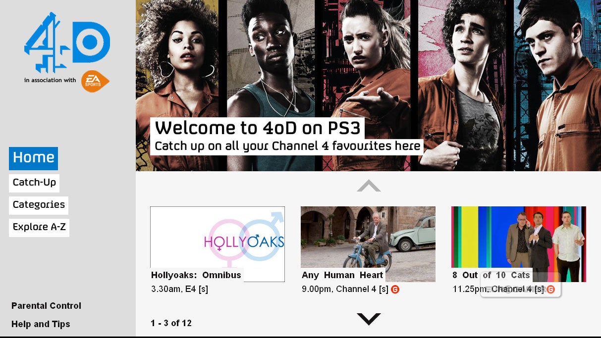 PS3 ITV player and 4oD out now Eurogamer