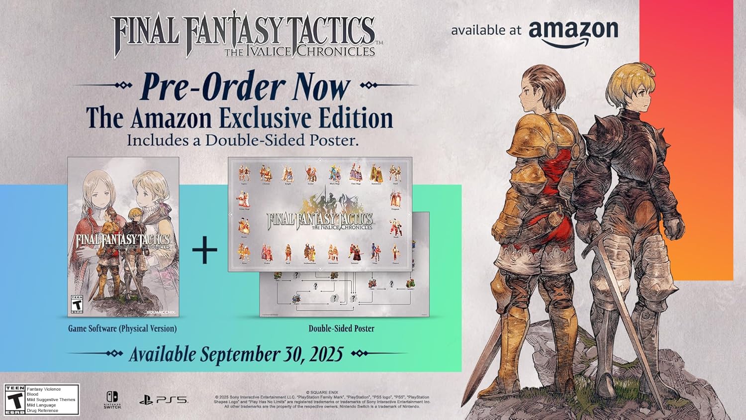 Physical copies of Final Fantasy Tactics are exclusive to Amazon in the ...