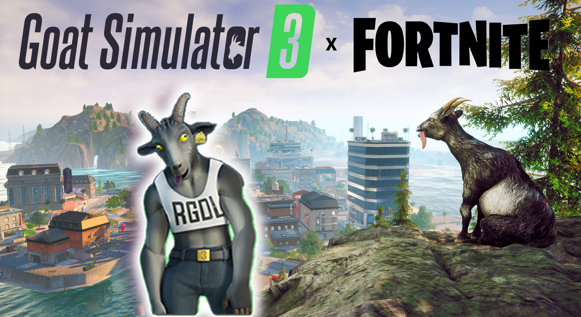 Goat Simulator 3 schafft es mit einem abgefahrenen Skin zu Fortnite ...