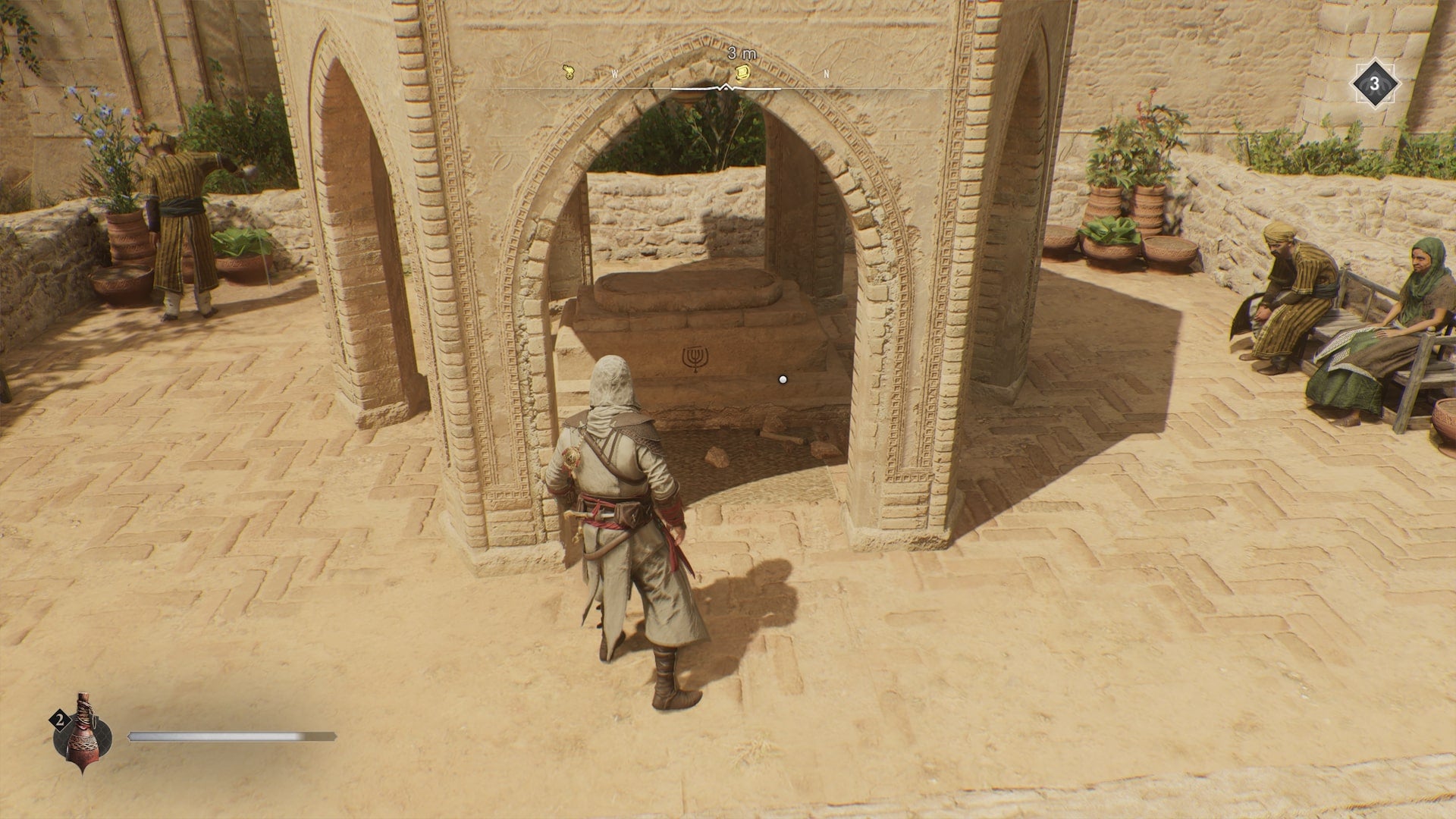 Assassin’s Creed Mirage Joy Beneath Weeping Palms enigma solution | VG247