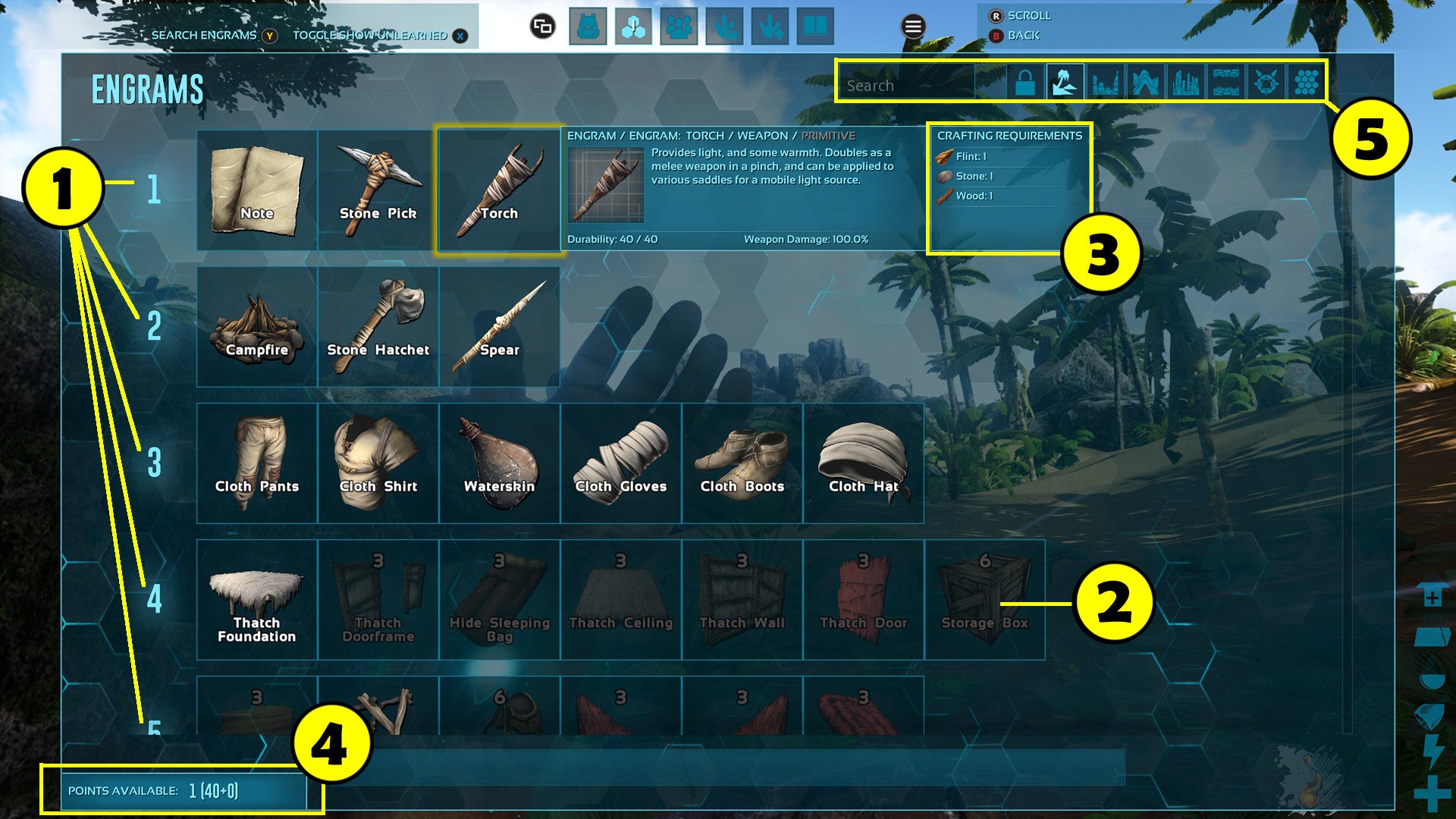 ARK Survival Evolved - interfejs: Engramy | Eurogamer.pl