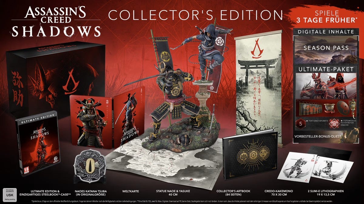 Assassin's Creed Shadows: Collector's Edition enthält 40-cm-Figur ...