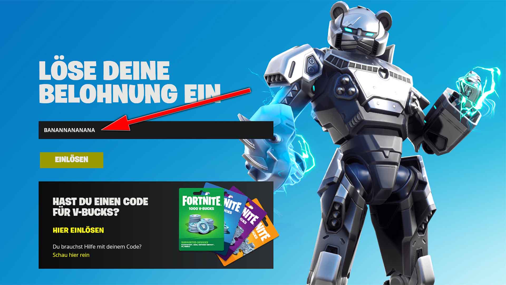 Fortnite Code spendiert euch gratis Emote „Bananen-Telefon“ | Eurogamer.de