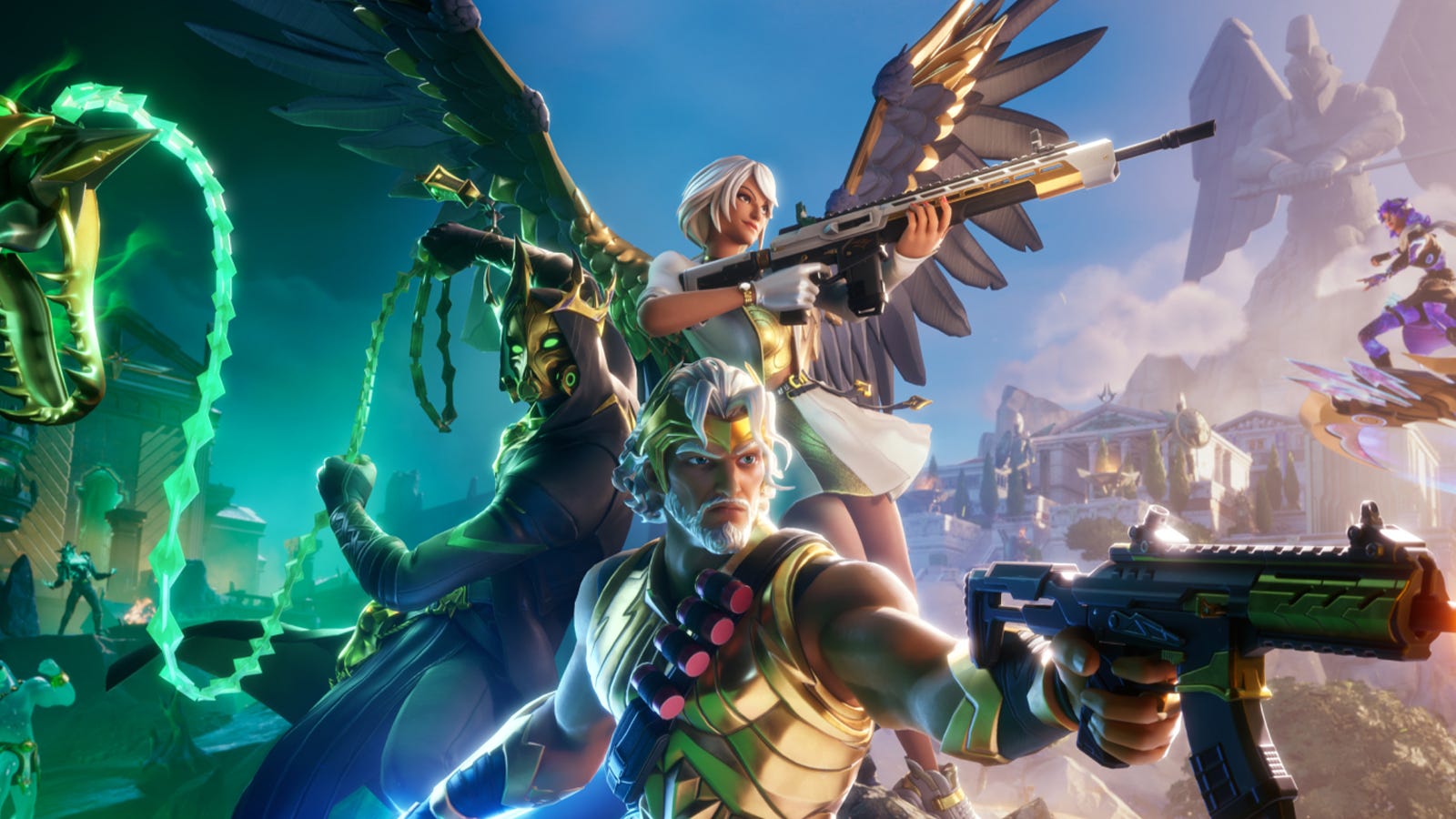 Fortnite Chapter 5 Season 2 Battle Pass Skins Including Hades Aphrodite Zeus Poseidon And