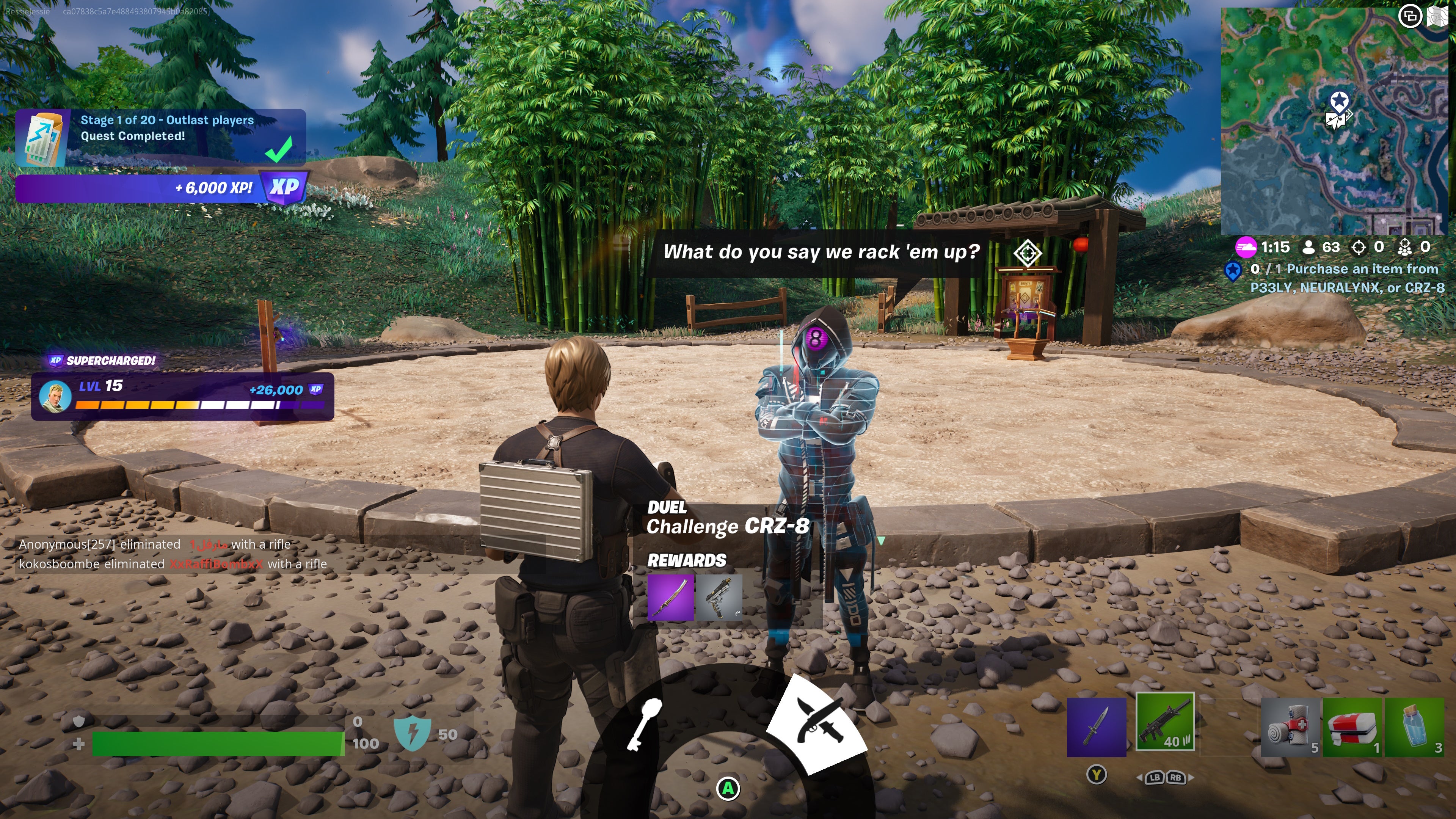 Fortnite P33ly, Neuralynx, and CRZ-8 locations and purchase items list ...