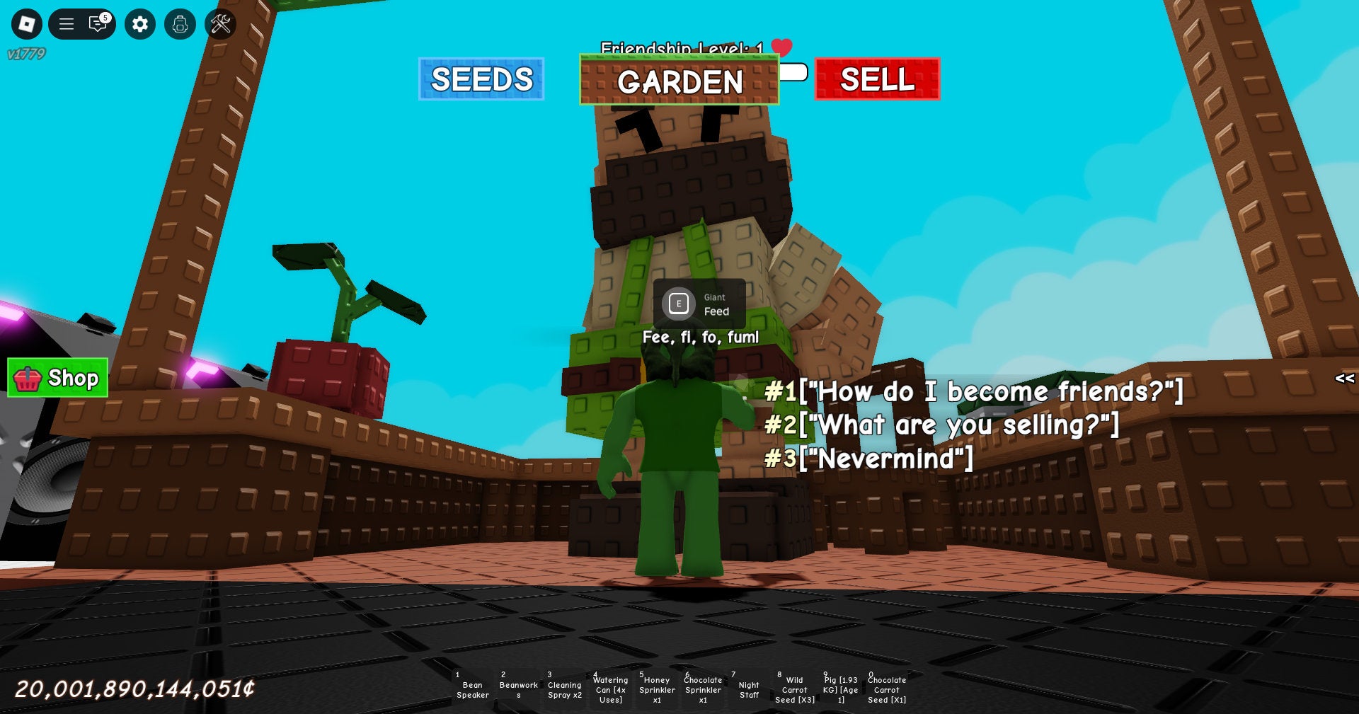 How to increase Friendship Level with the Giant in Grow a Garden ...