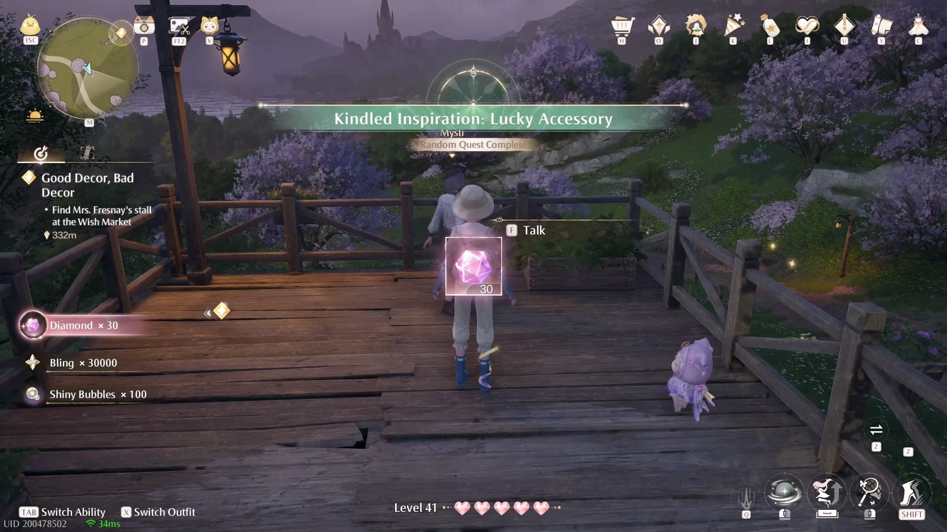 How to complete Lucky Accessory Kindled Inspiration in Infinity Nikki ...