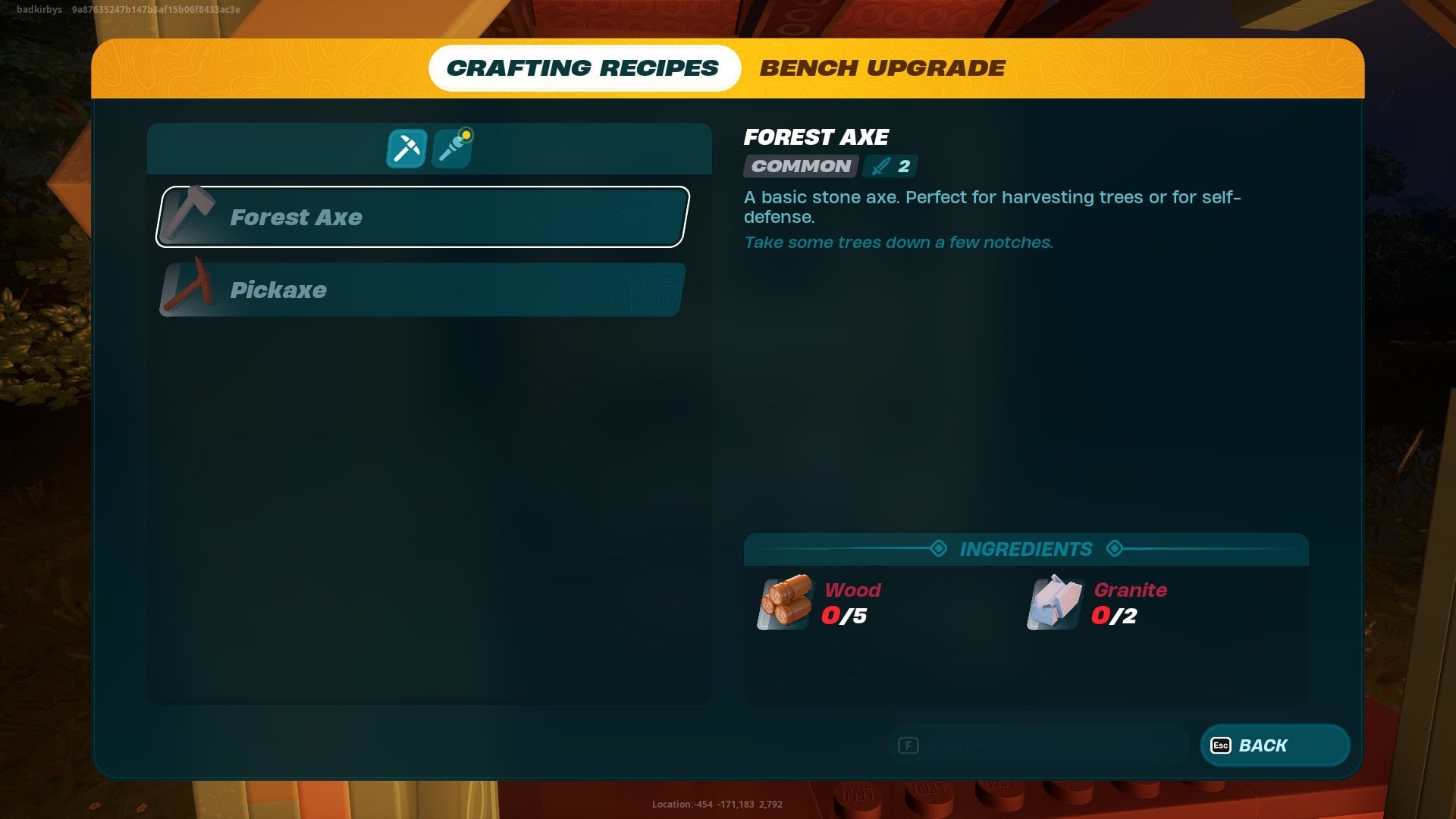 How to craft an Axe or Pickaxe in LEGO Fortnite | VG247