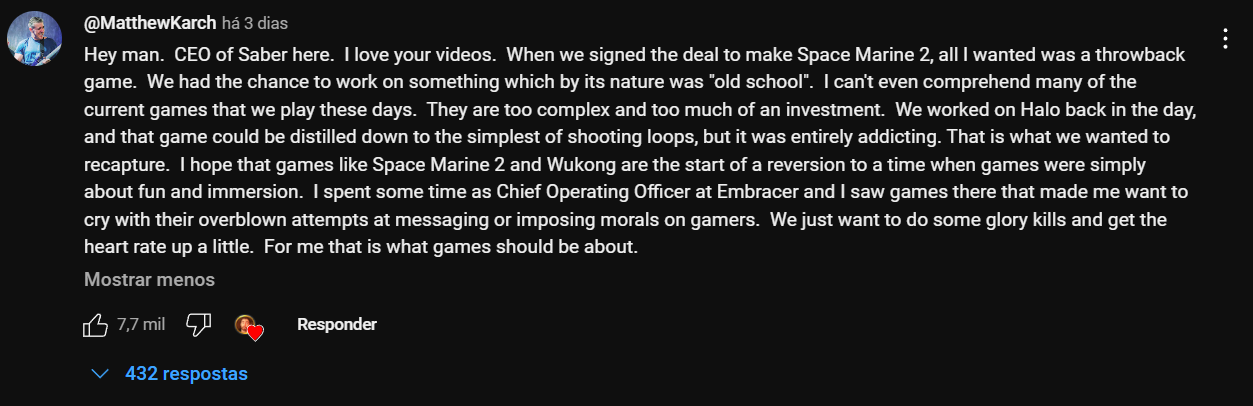 CEO da Saber Interactive critica jogos modernos: Cheios de mensagens ...