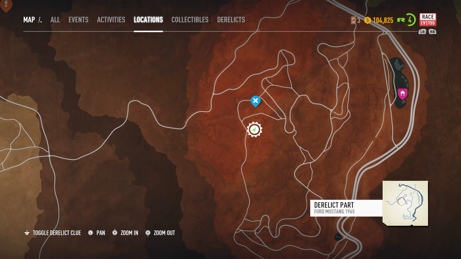 Need for Speed Payback Ford Mustang 1965 Derelict Parts Location ...