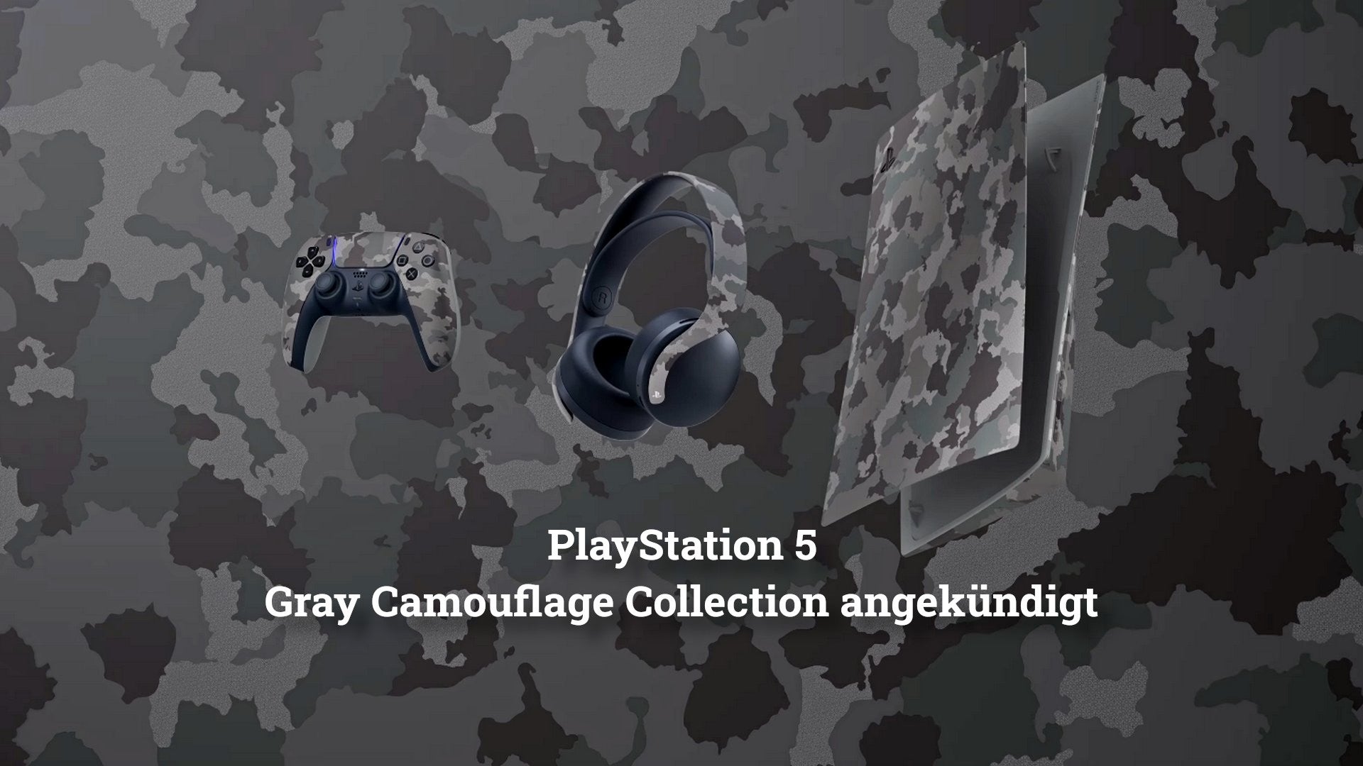 PS5: Gray Camouflage Collection angekündigt - DualSense, Pulse 3D und ...