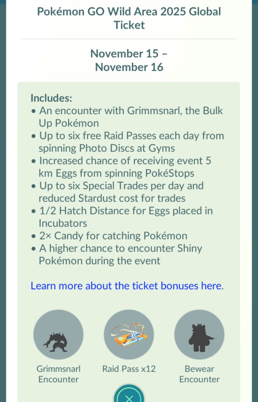 Pokémon Go Wild Area 2025 date, start time, ticket price and Wild Area ...