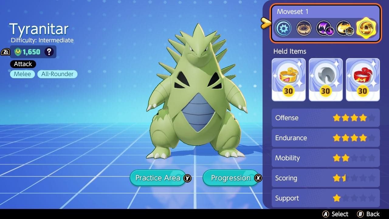 Pokémon Unite Tyranitar build, best items and moveset | Eurogamer.net