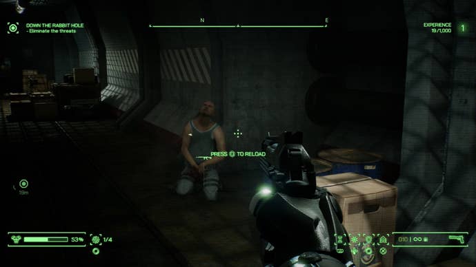 Robocop Rogue City - Unfinished Business screenshot showing you shooting a guy in the nuts
