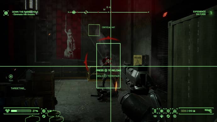 Robocop Rogue City - Unfinished Business screenshot showing you targeting a bad guy