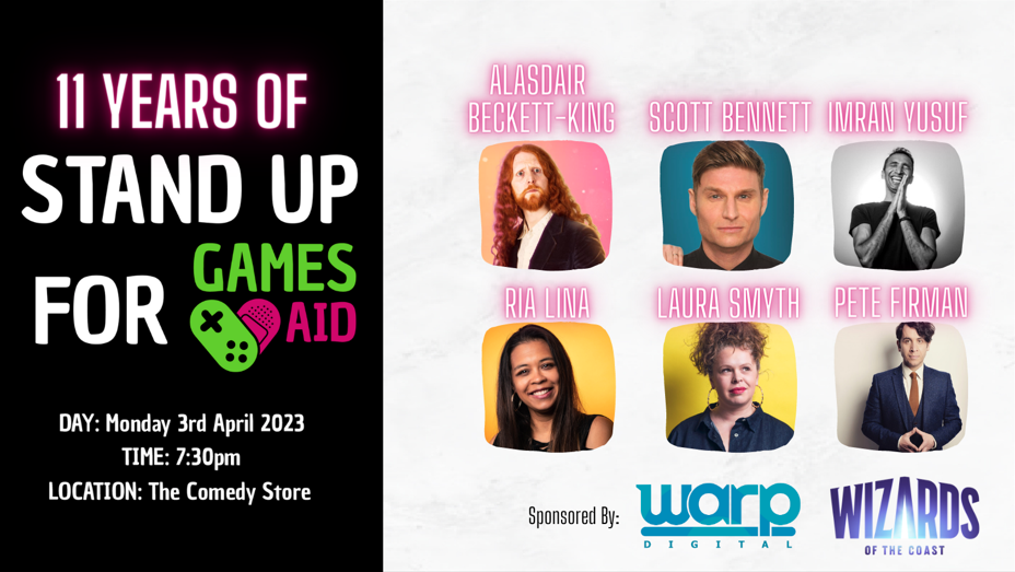 StandUp For GamesAid comedy night returns to London | GamesIndustry.biz
