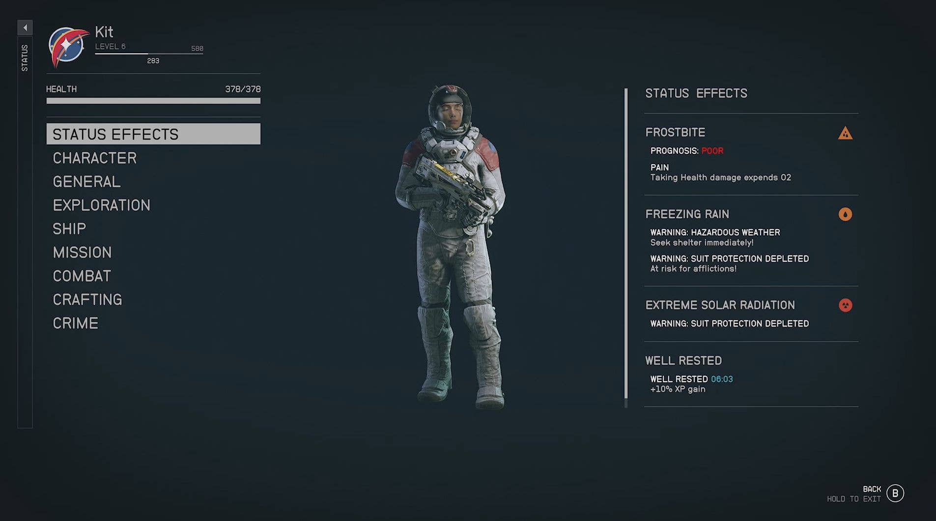 How to fix Afflictions and Status Effects in Starfield | Eurogamer.net How to fix Afflictions and Status Effects in Starfield | Eurogamer.net