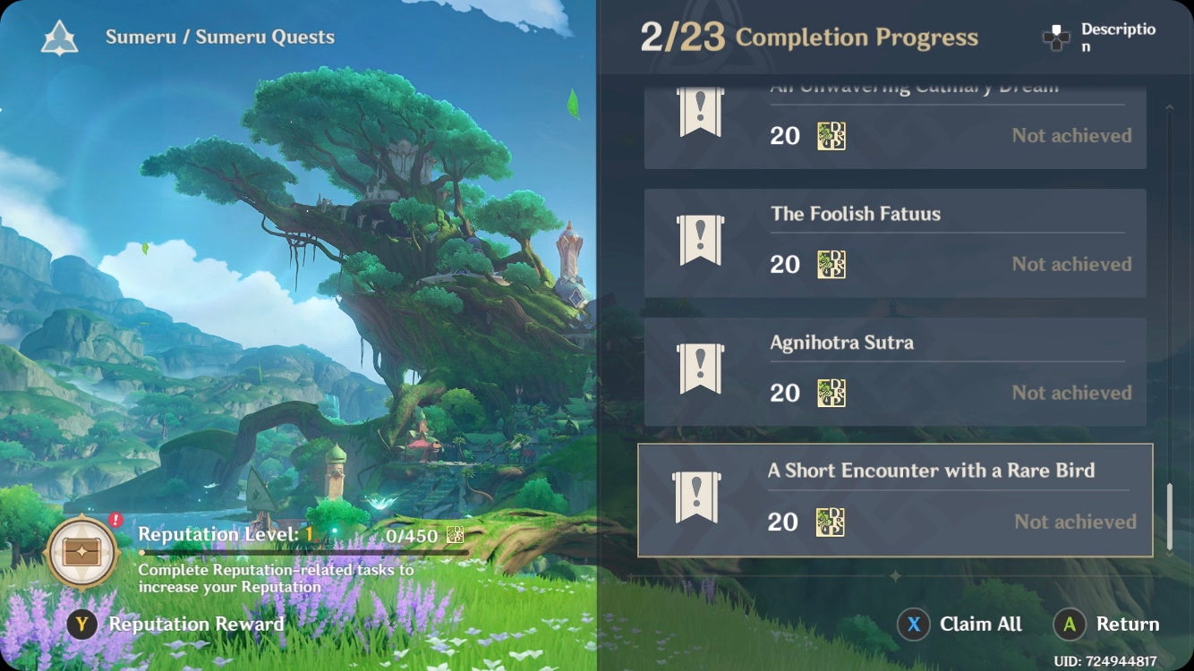 Genshin Impact how to unlock Sumeru Reputation, all Sumeru Reputation ...