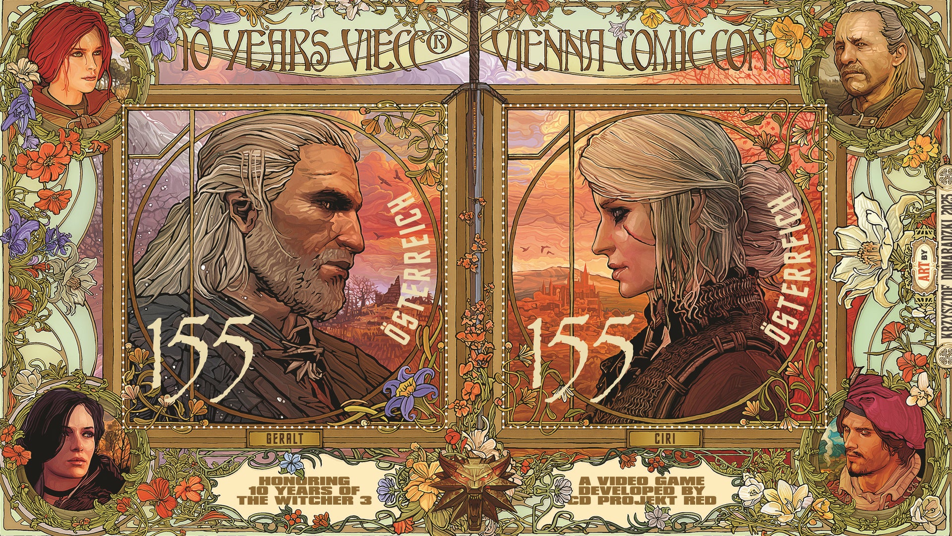 The Witcher 3 als schöne Briefmarke: die österreichische Post feiert ...