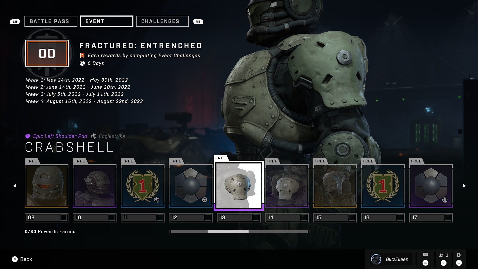 Halo Infinite Fracture Entrenched event rewards, Land Grab challenges ...