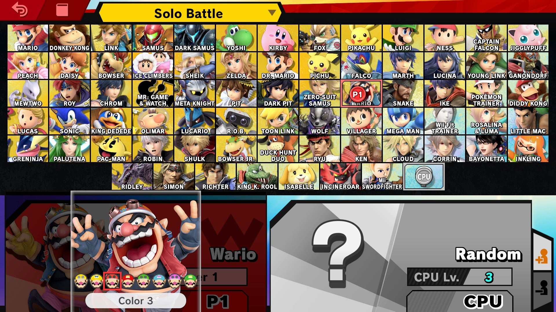 Wario Ssb4 Super Smash Bros. For Nintendo 3DS And Wii U Fire Emblem