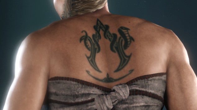 Assassin's Creed Valhalla z tatuażem reprezentującym fanki serii ...