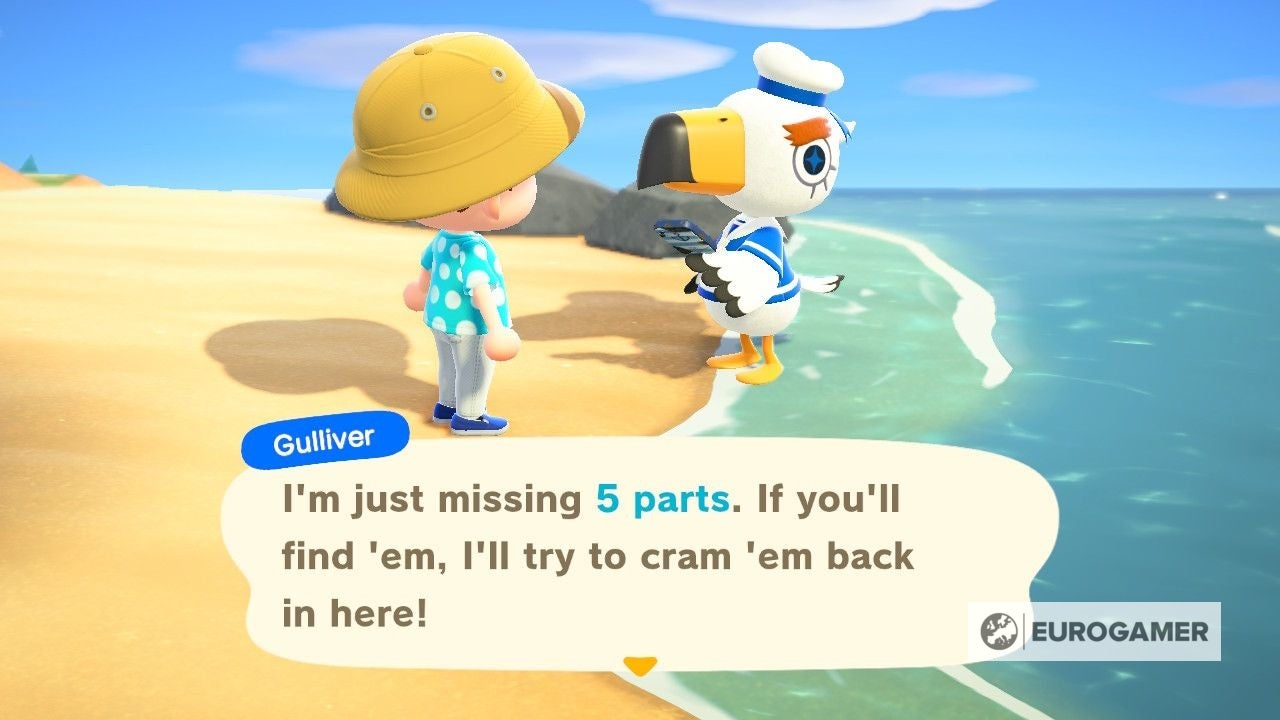 Animal Crossing Gulliver: How to find five communicator parts and their ...