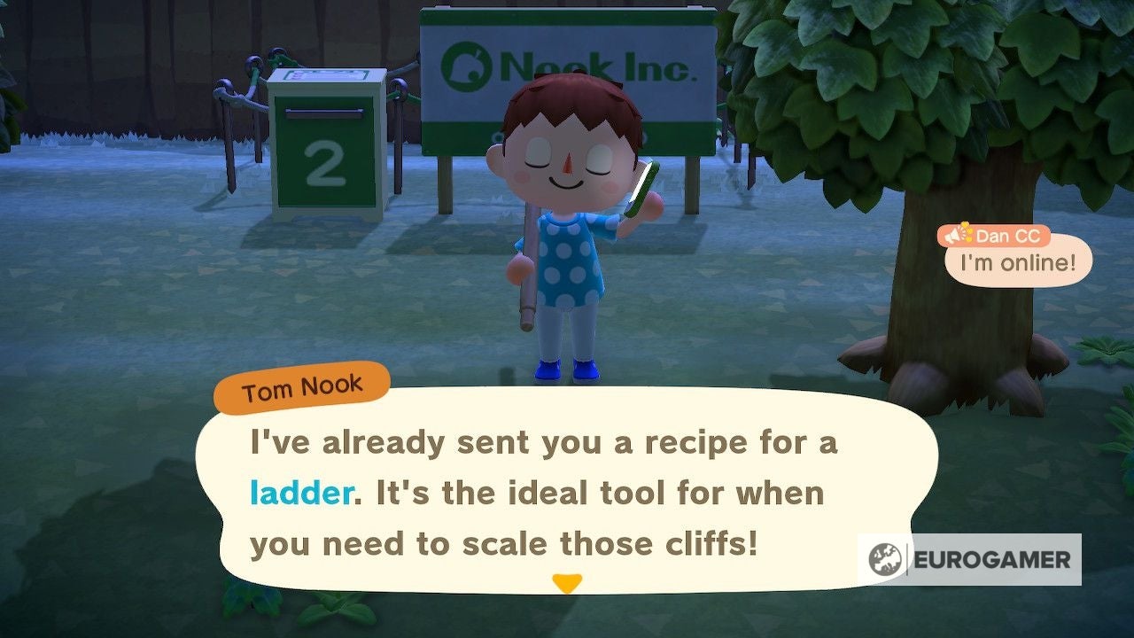 Animal Crossing Ladder unlocking: How to get a ladder to climb cliff ...
