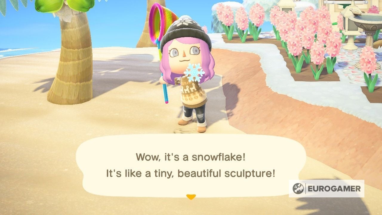 Animal Crossing Snowflakes: How to get snowflakes, large snowflakes and ...