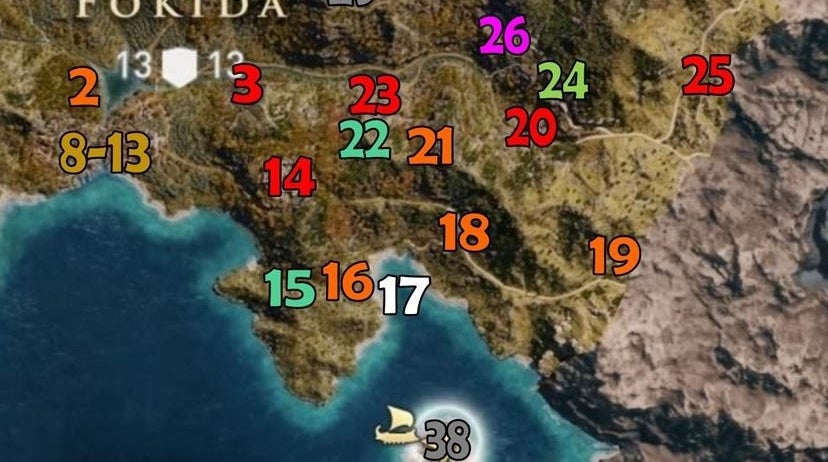 Assassin's Creed Odyssey - Fokida: mapa | Eurogamer.pl