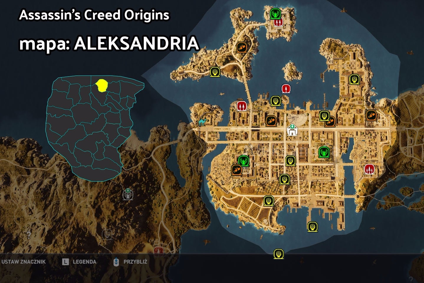 Assassin's Creed Origins - Aleksandria: mapa | Eurogamer.pl