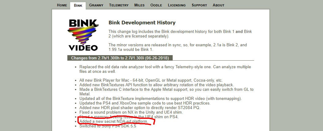 Twórcy formatu Bink Video dodali obsługę platform nowej generacji ...