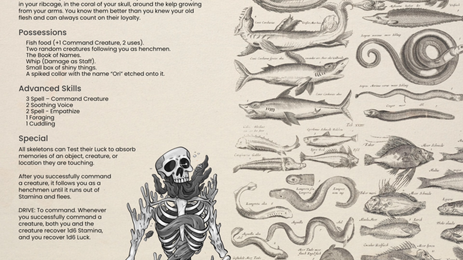 Spooky scary skeletons live under the sea in the tabletop RPG Bones ...