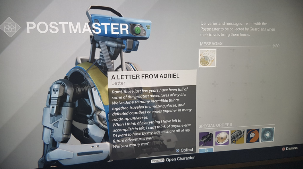 Bungie sneaks custom marriage proposal into Destiny | Eurogamer.net