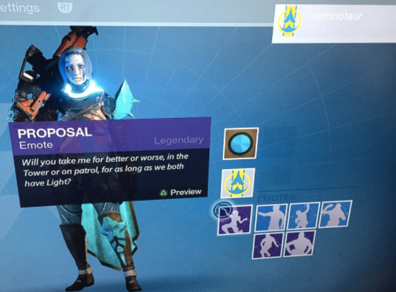 Bungie sneaks custom marriage proposal into Destiny | Eurogamer.net