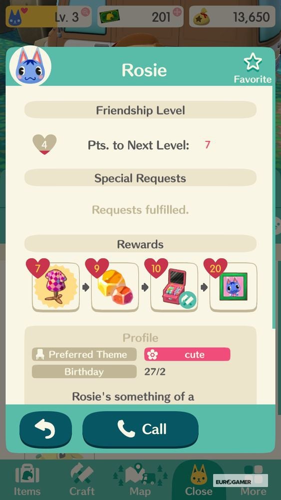 Animal Crossing Calling Cards and Request Tickets in Pocket Camp ...