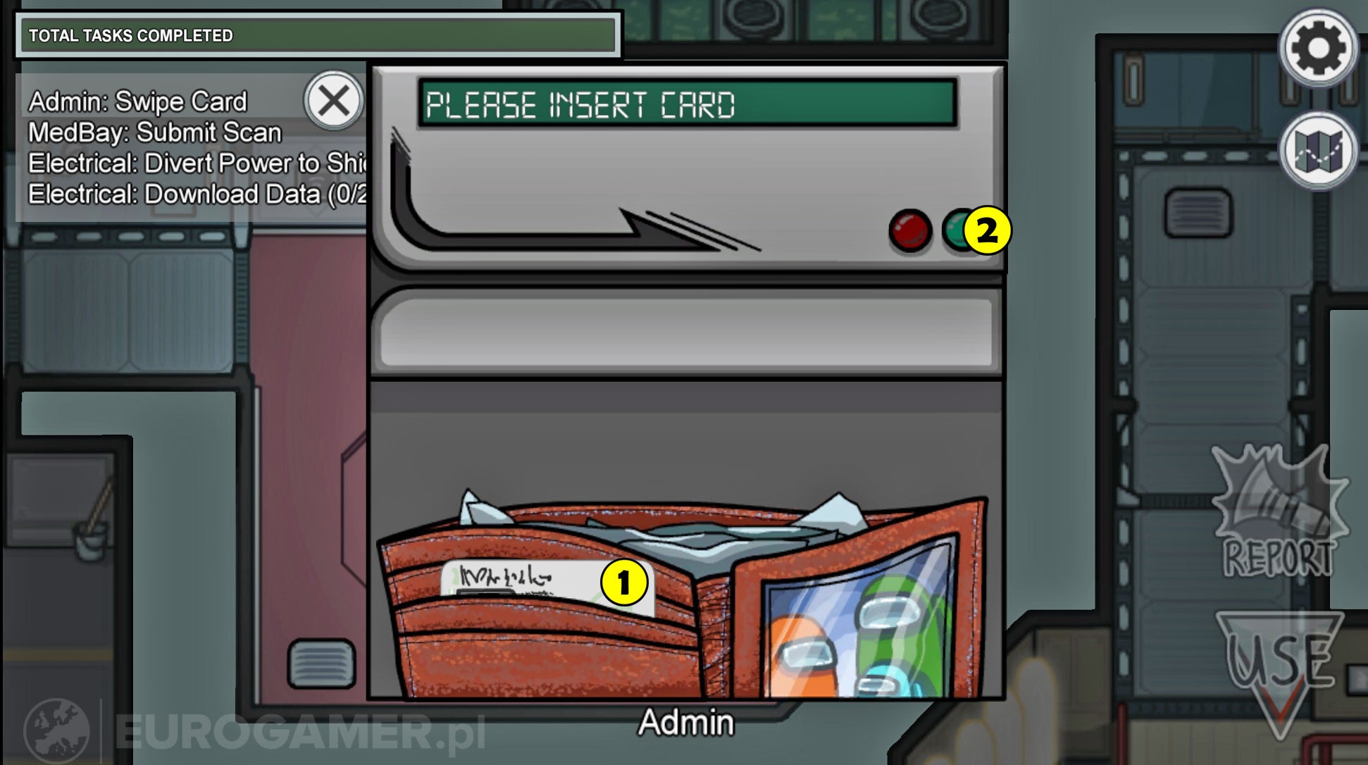 Among Us - zadanie (task): swipe card | Eurogamer.pl
