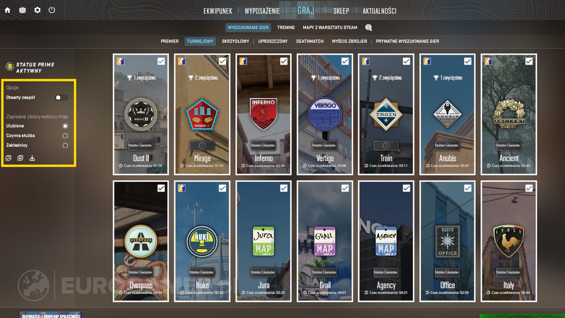 CS2 - wszystkie rangi, mecze turniejowe, tryb Premier | Eurogamer.pl