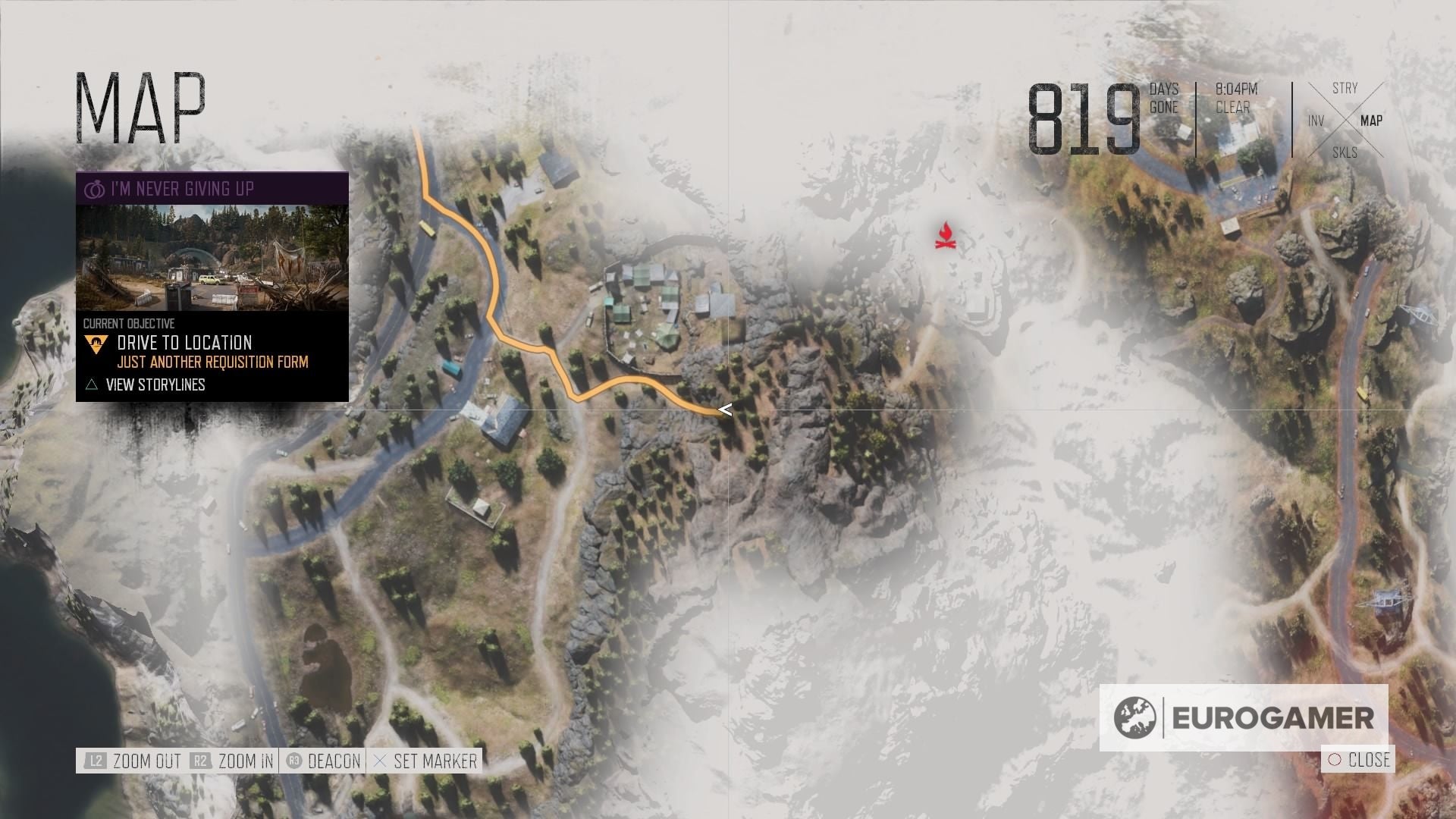 Days Gone Nero Research Site locations, Nero Checkpoint locations and ...